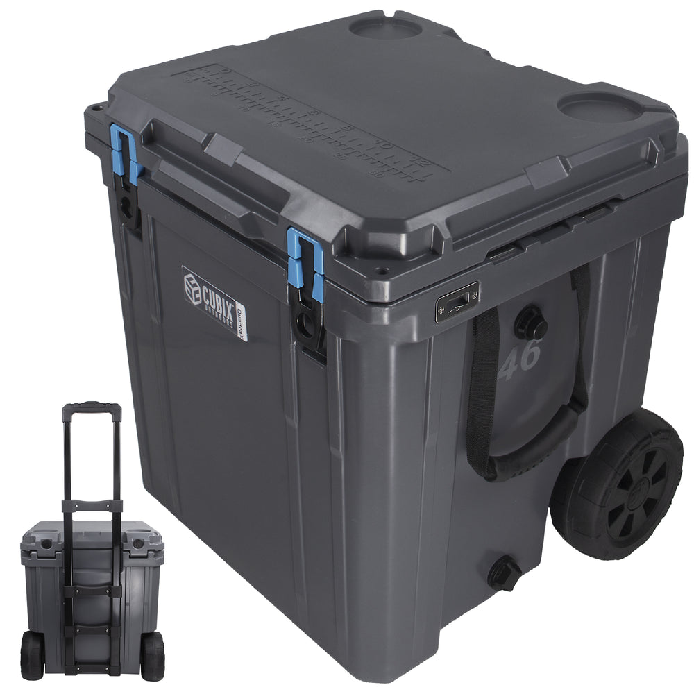 46 Quart Rotomolded Cooler with Wheels - QuadraX | Cubix Outdoors